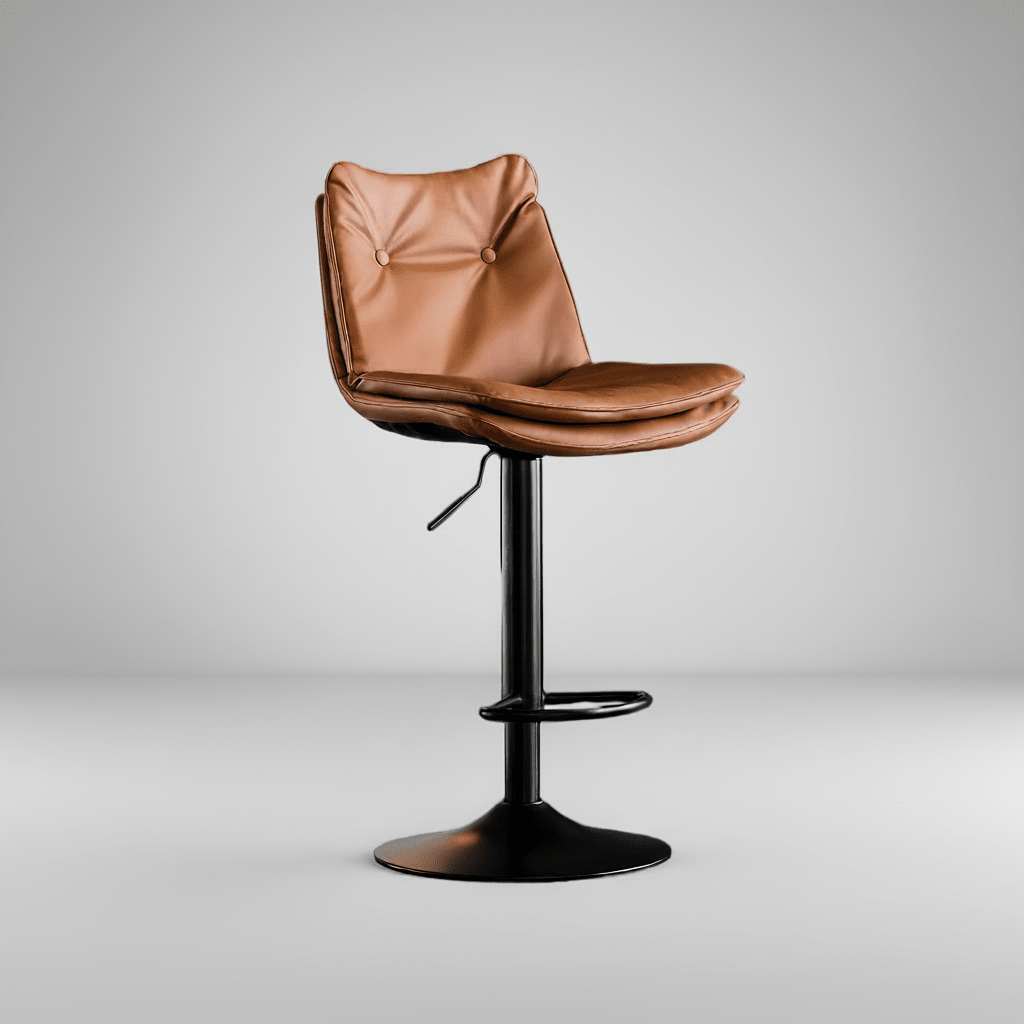 Nordic Swivel Bar Stool - Adjustable Leather Counter Stool | StoolTopia